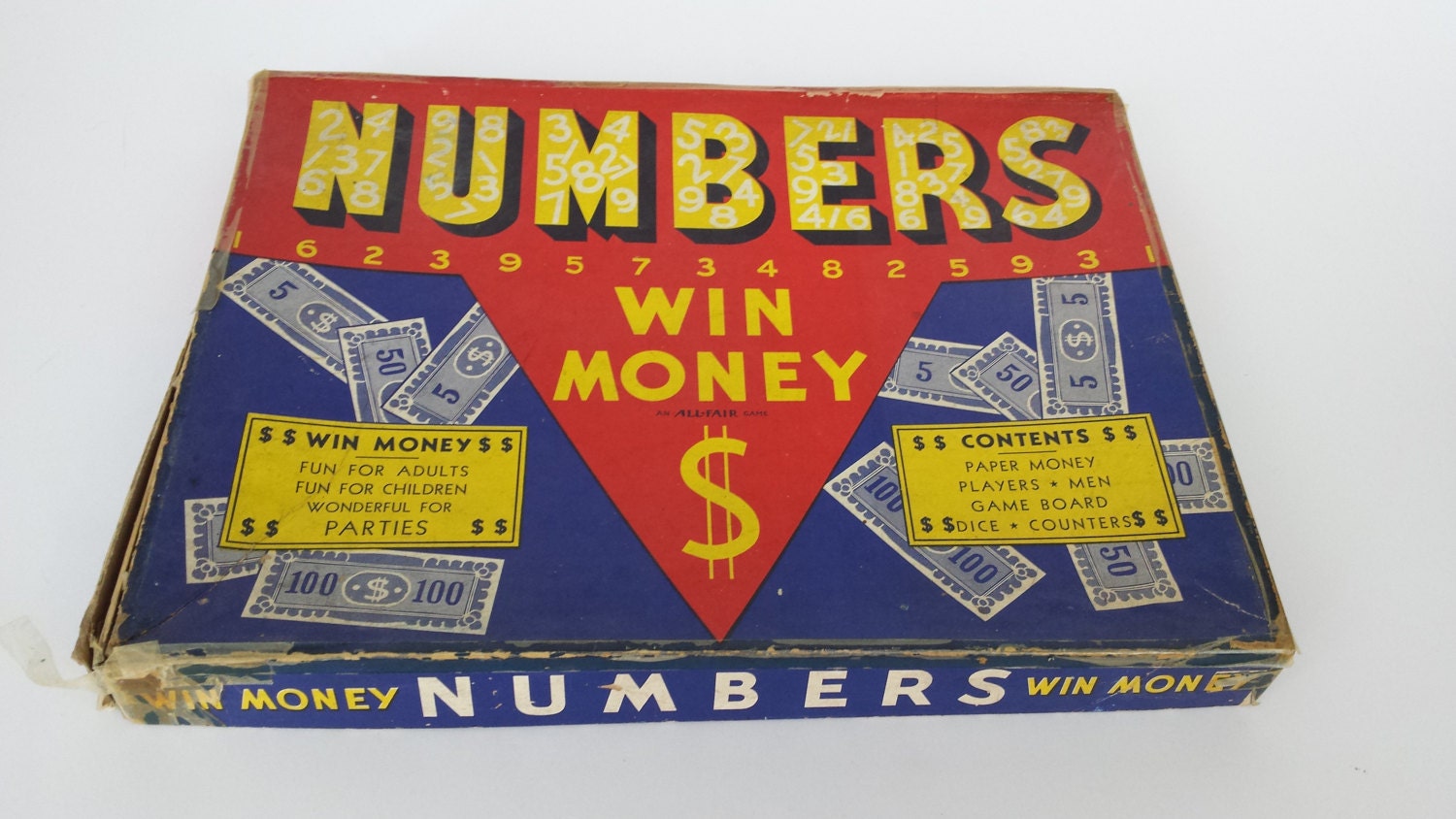 1930s All Fair Numbers Win Money Board Game | Rochester, NY | Vintage ...
