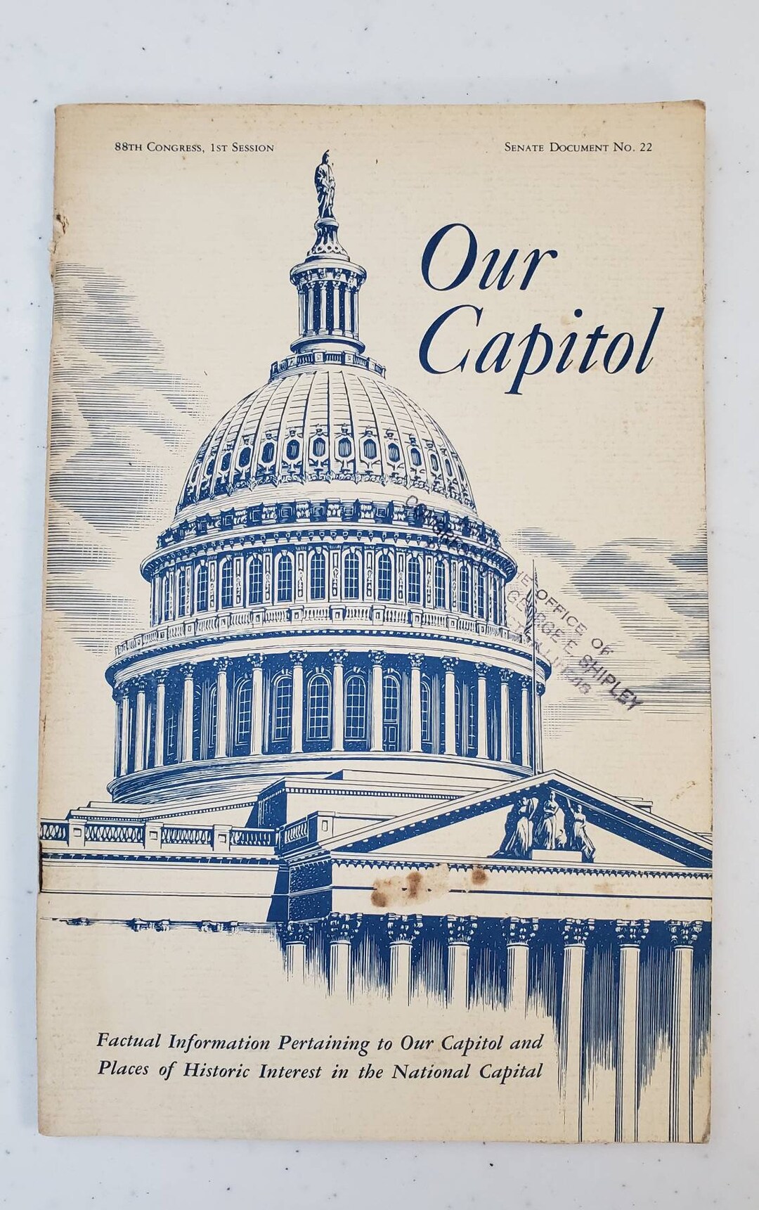 Our Capital 88th Congress 1st Session Senate Document Number 22 | 1960s ...