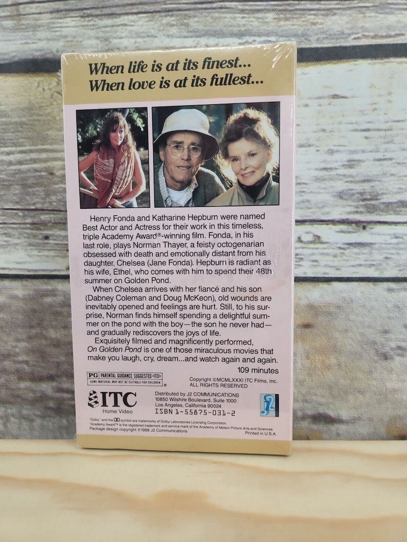 On Golden Pond VHS Rare Katharine Hepburn & Henry Fonda NEW 1988 ...