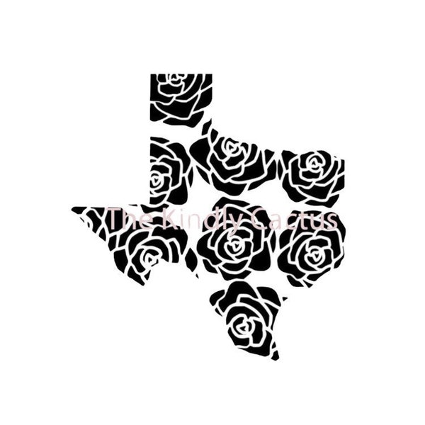 Texas Rose Svg - Etsy