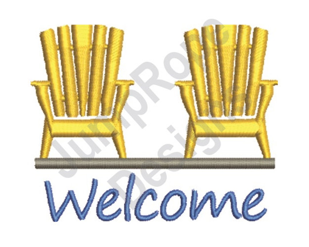 Welcome Chairs - Machine Embroidery Design - Etsy