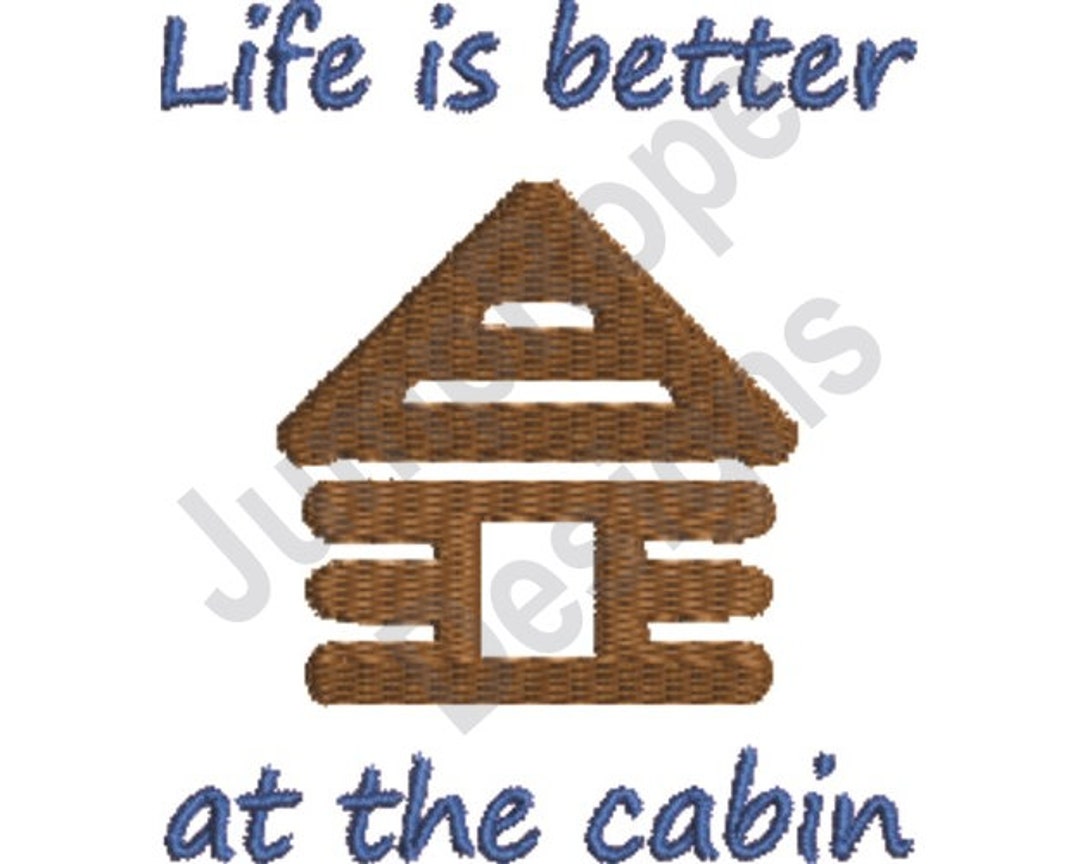 Better at Cabin - Machine Embroidery Design - Etsy