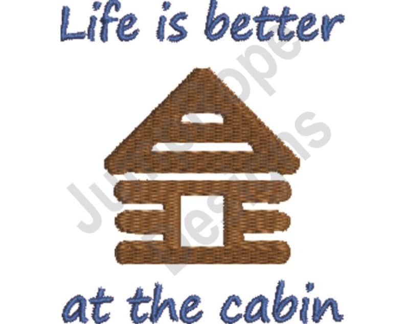 Better at Cabin - Machine Embroidery Design - Etsy