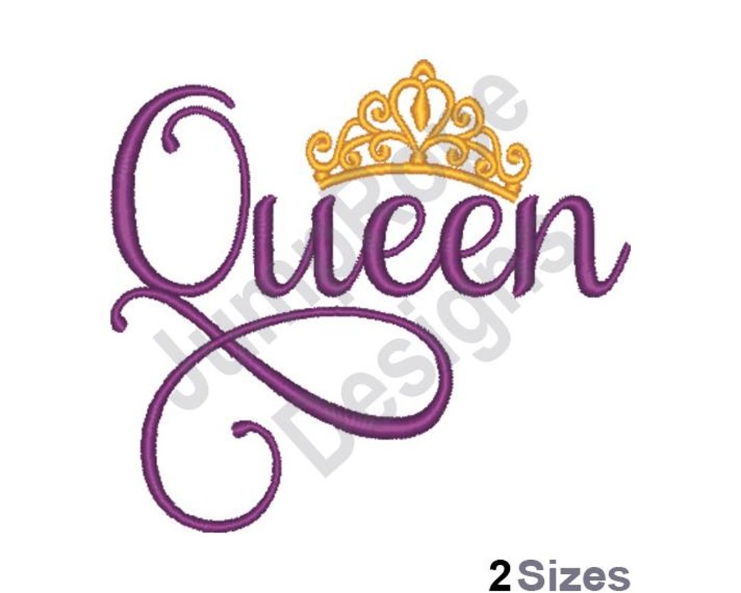 Queen Crown - Machine Embroidery Design - 2 Sizes - Etsy