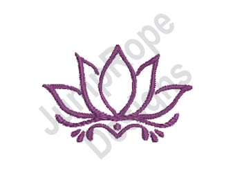 Flower Outline Machine Embroidery Design - Etsy