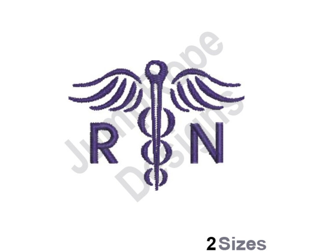RN Nurse - Machine Embroidery Design - 2 Sizes - Etsy
