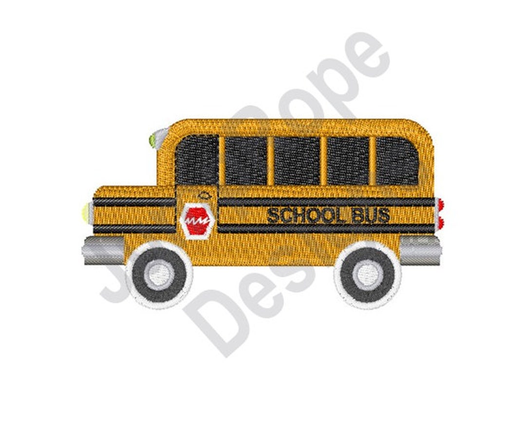 School Bus - Machine Embroidery Design - Etsy