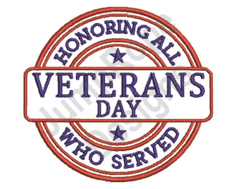 Veterans Day Seal - Machine Embroidery Design - Etsy