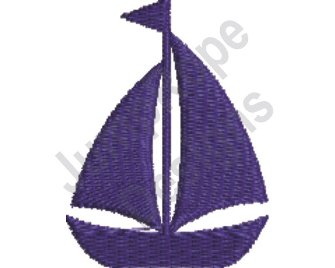 Sailboat 3 - Machine Embroidery Design - Etsy