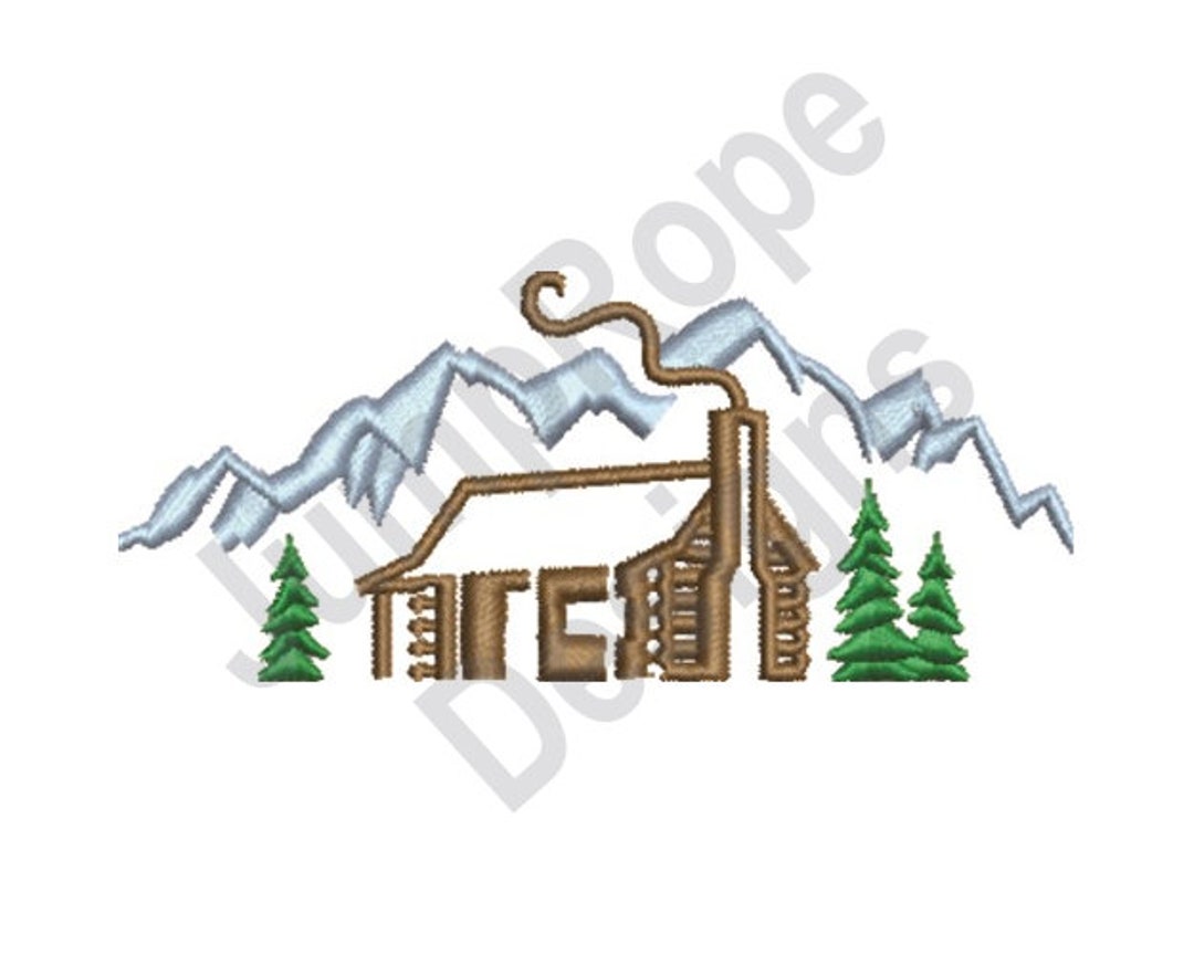 Log Cabin - Machine Embroidery Design - Etsy