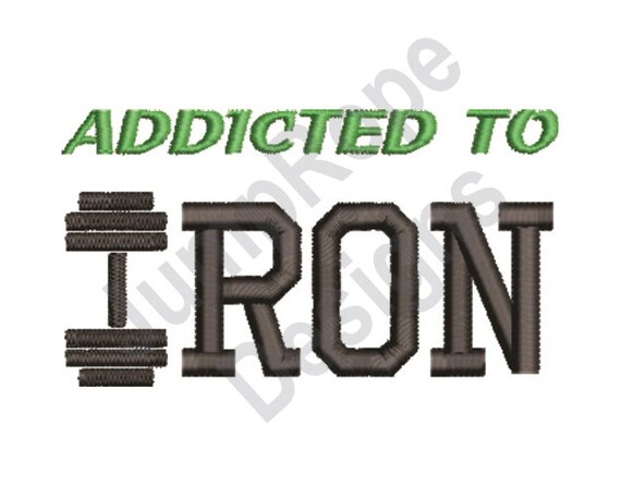 Addicted to Iron Machine Embroidery Design | Etsy
