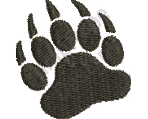 Bear Paw Print Machine Embroidery Design | Etsy