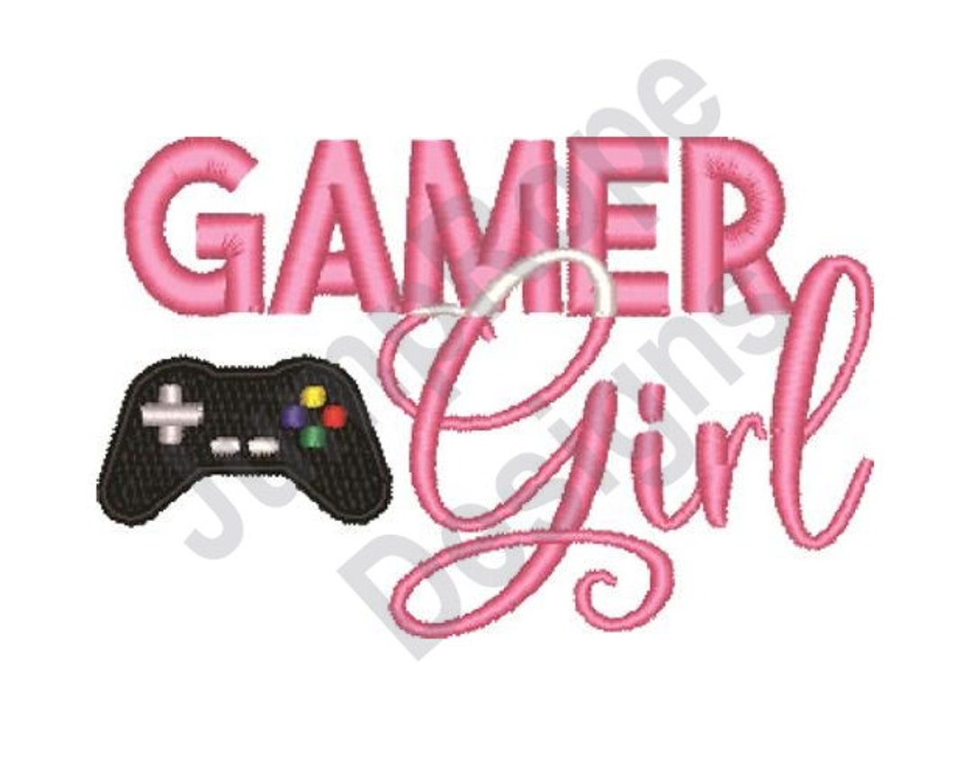 Gamer Girl Machine Embroidery Design - Etsy