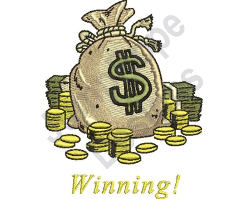 Winning Cash - Machine Embroidery Design - Etsy