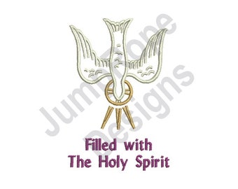 Holy Spirit Filled Machine Embroidery Design - Etsy