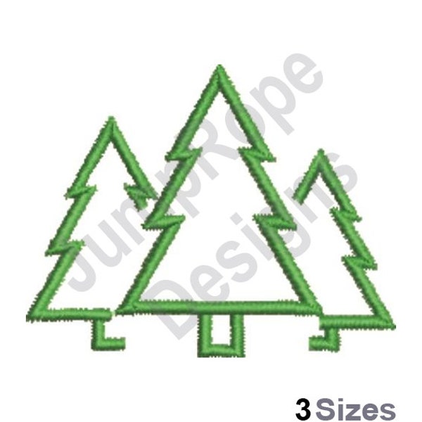 Machine Embroidery Evergreen Trees - Etsy