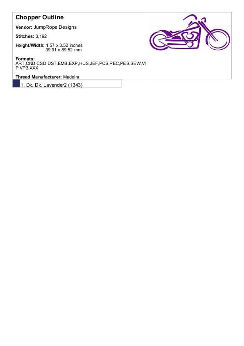 Chopper Outline Machine Embroidery Design | Etsy