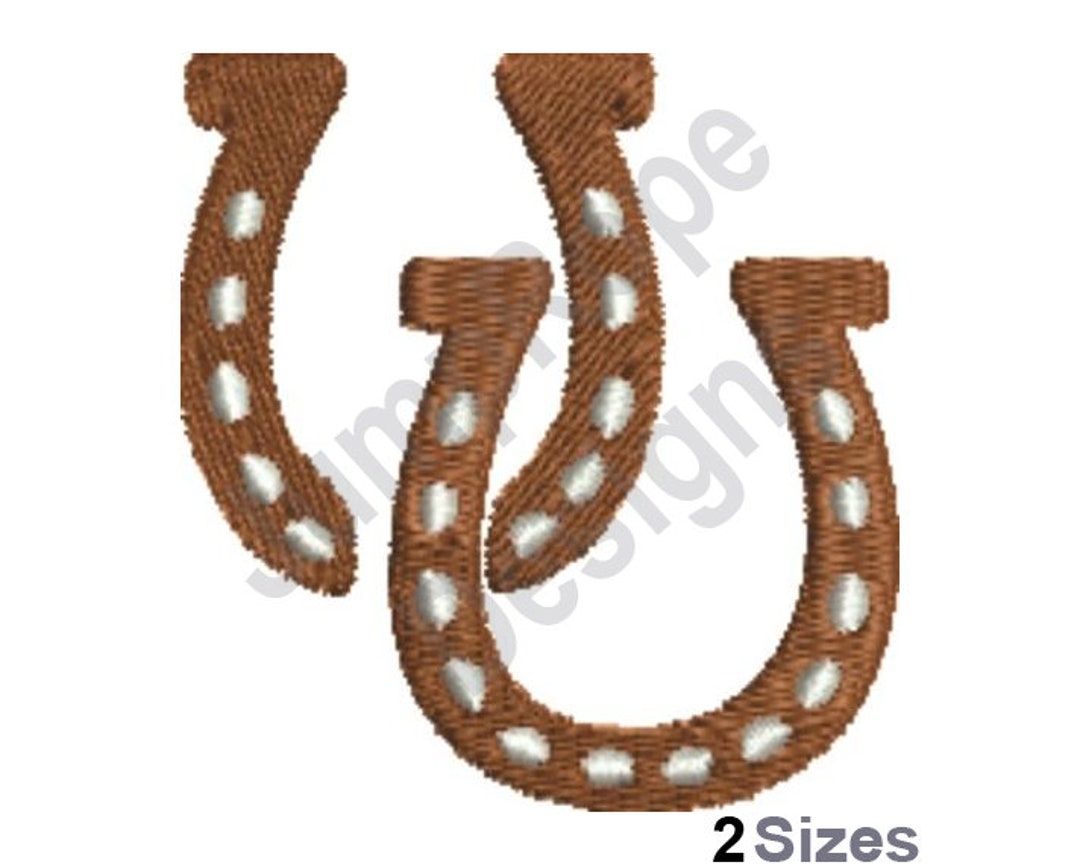 Horseshoe Pair - Machine Embroidery Design - 2 Sizes - Etsy
