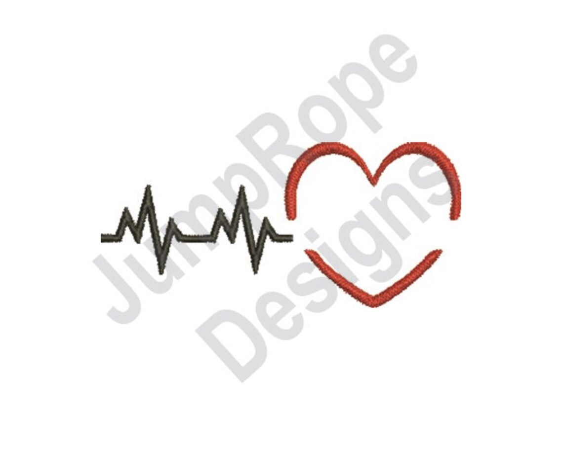 Ekg Heartbeat Machine Embroidery Design - Etsy