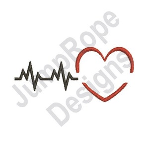 Ekg Heartbeat - Machine Embroidery Design - Etsy