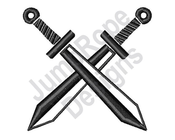 Swords Machine Embroidery Design - Etsy