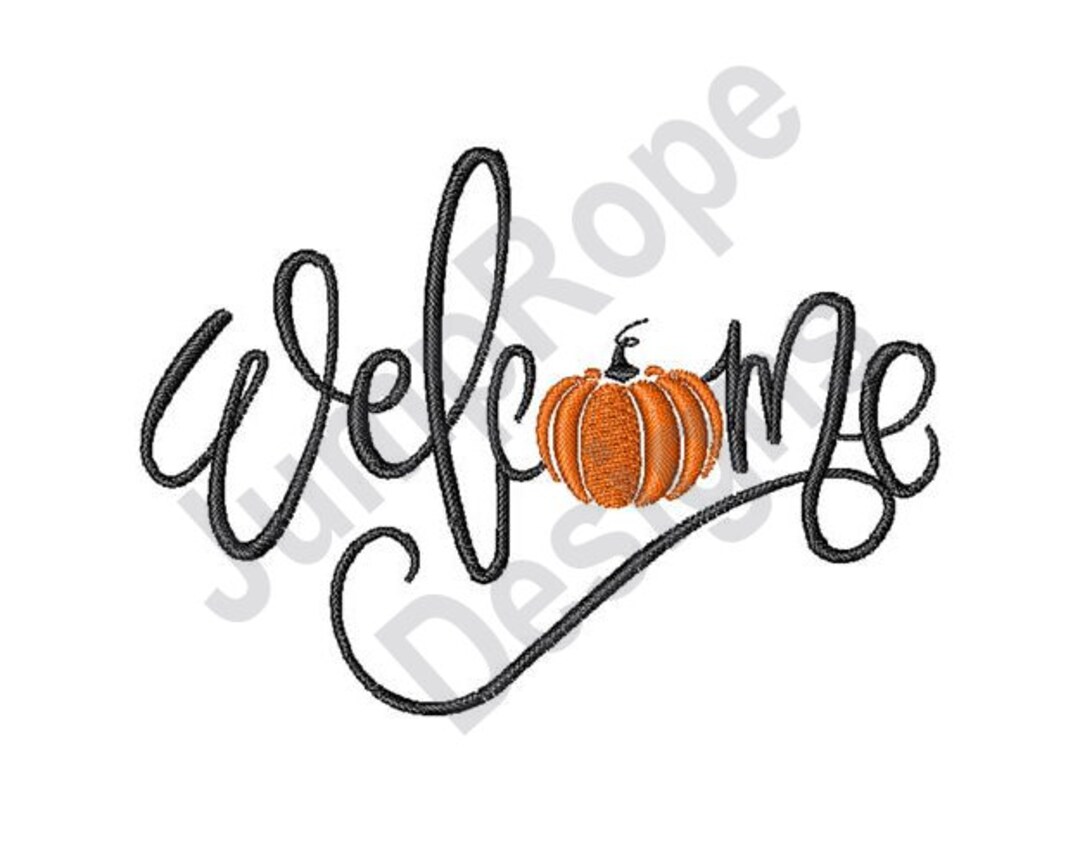 Welcome - Machine Embroidery Design - Etsy