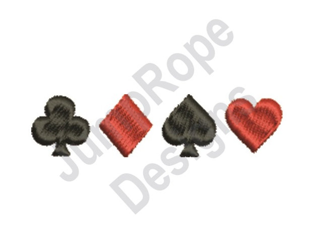 Card Suits - Machine Embroidery Design - Etsy