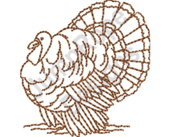 Thanksgiving Turkey Machine Embroidery Design - Etsy
