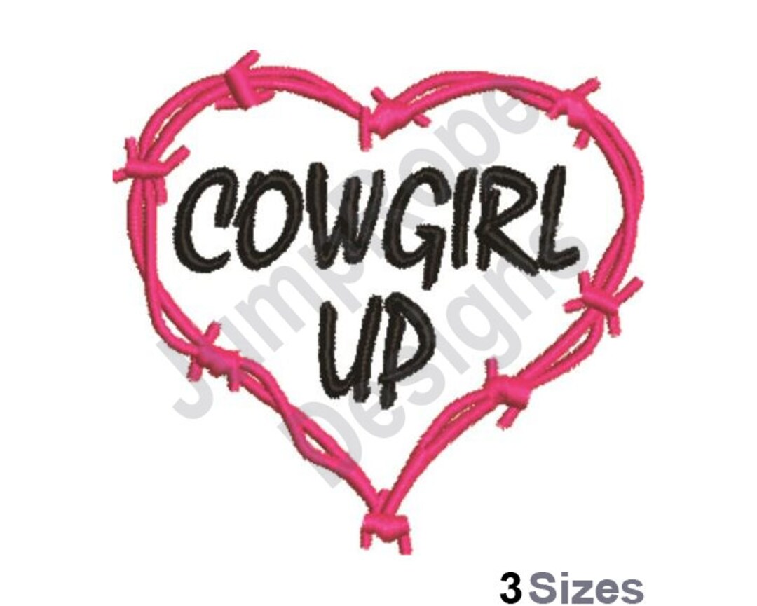 Cowgirl up Machine Embroidery Design 3 Sizes - Etsy