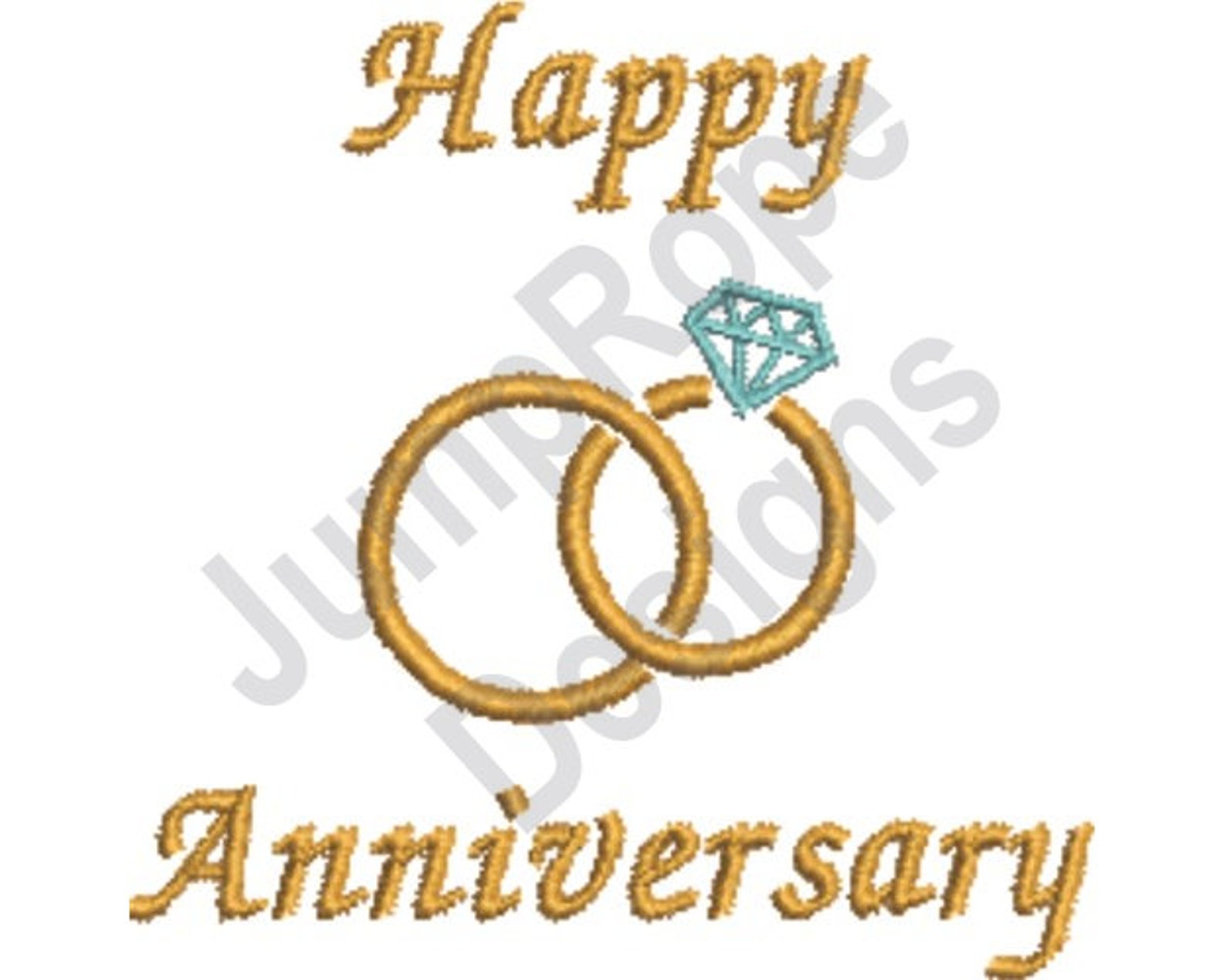 Happy Anniversary Machine Embroidery Design - Etsy