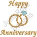 Happy Anniversary - Machine Embroidery Design - Etsy