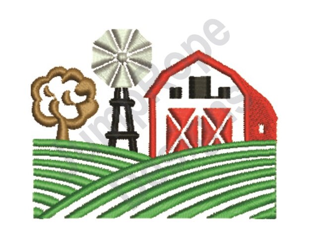 Farm Machine Embroidery Design - Etsy