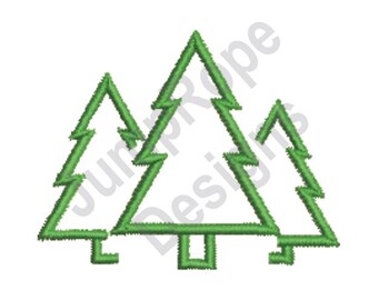 Pine Tree Machine Embroidery Design | Etsy