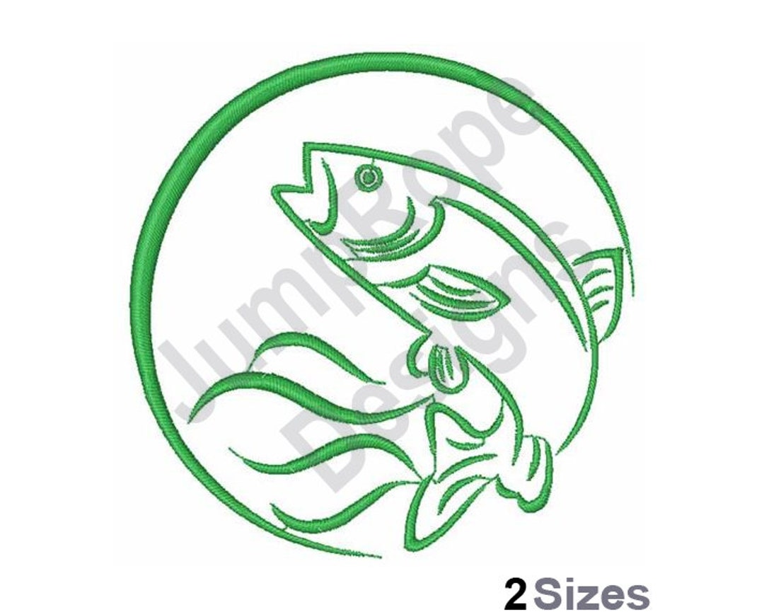 Fish Outline - Machine Embroidery Design - 2 Sizes - Etsy