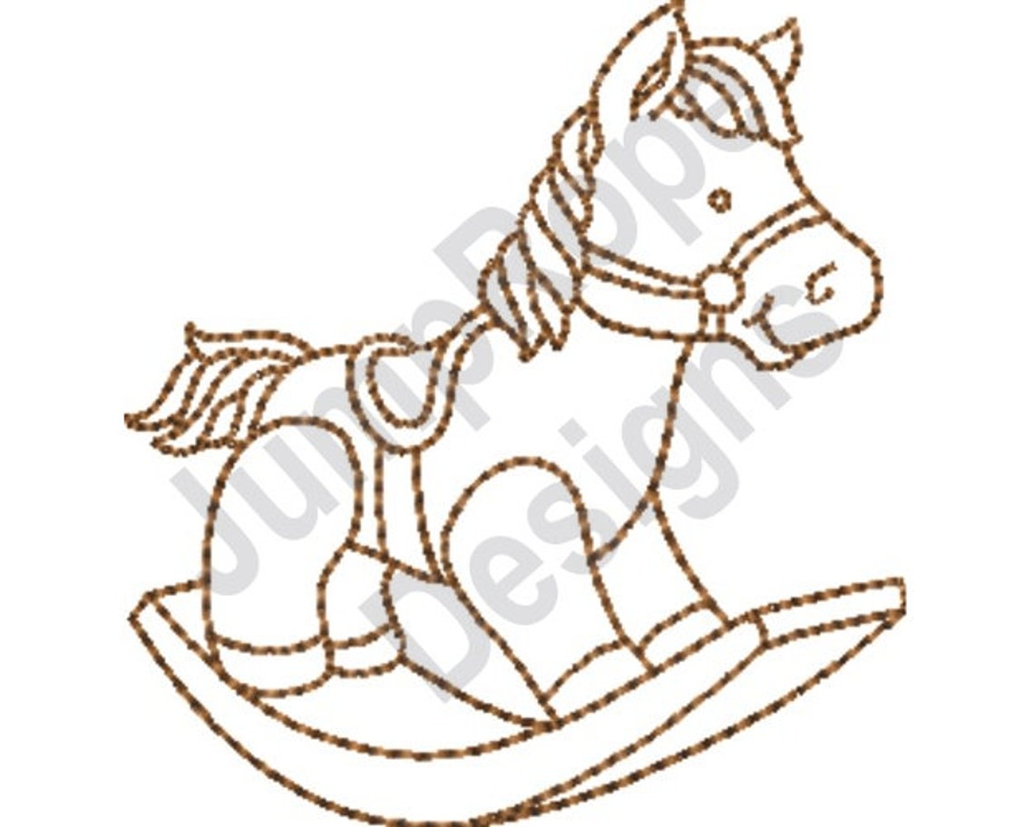 Rocking Horse - Machine Embroidery Design - Etsy