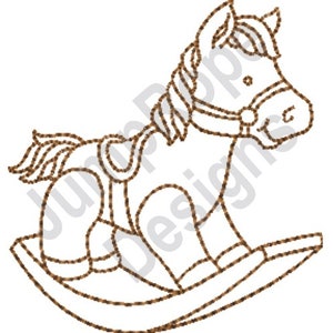 Rocking Horse - Machine Embroidery Design - Etsy