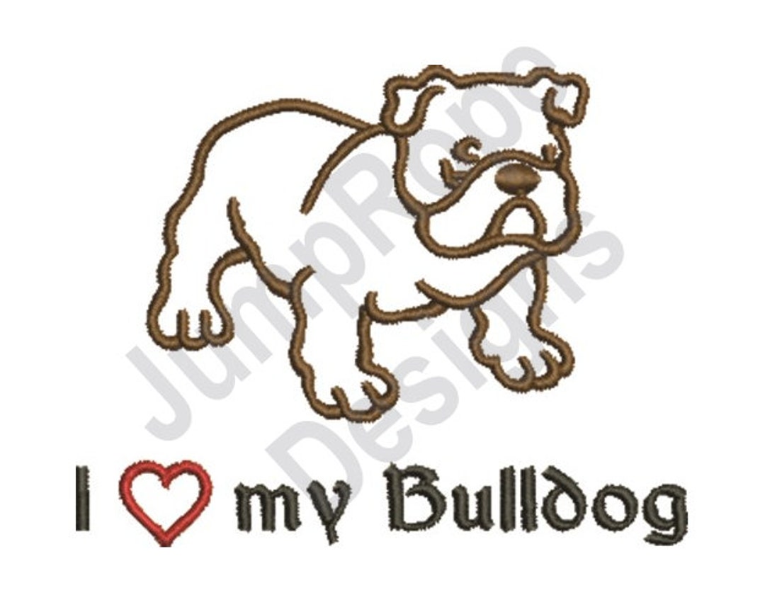 My Bulldog - Machine Embroidery Design - Etsy