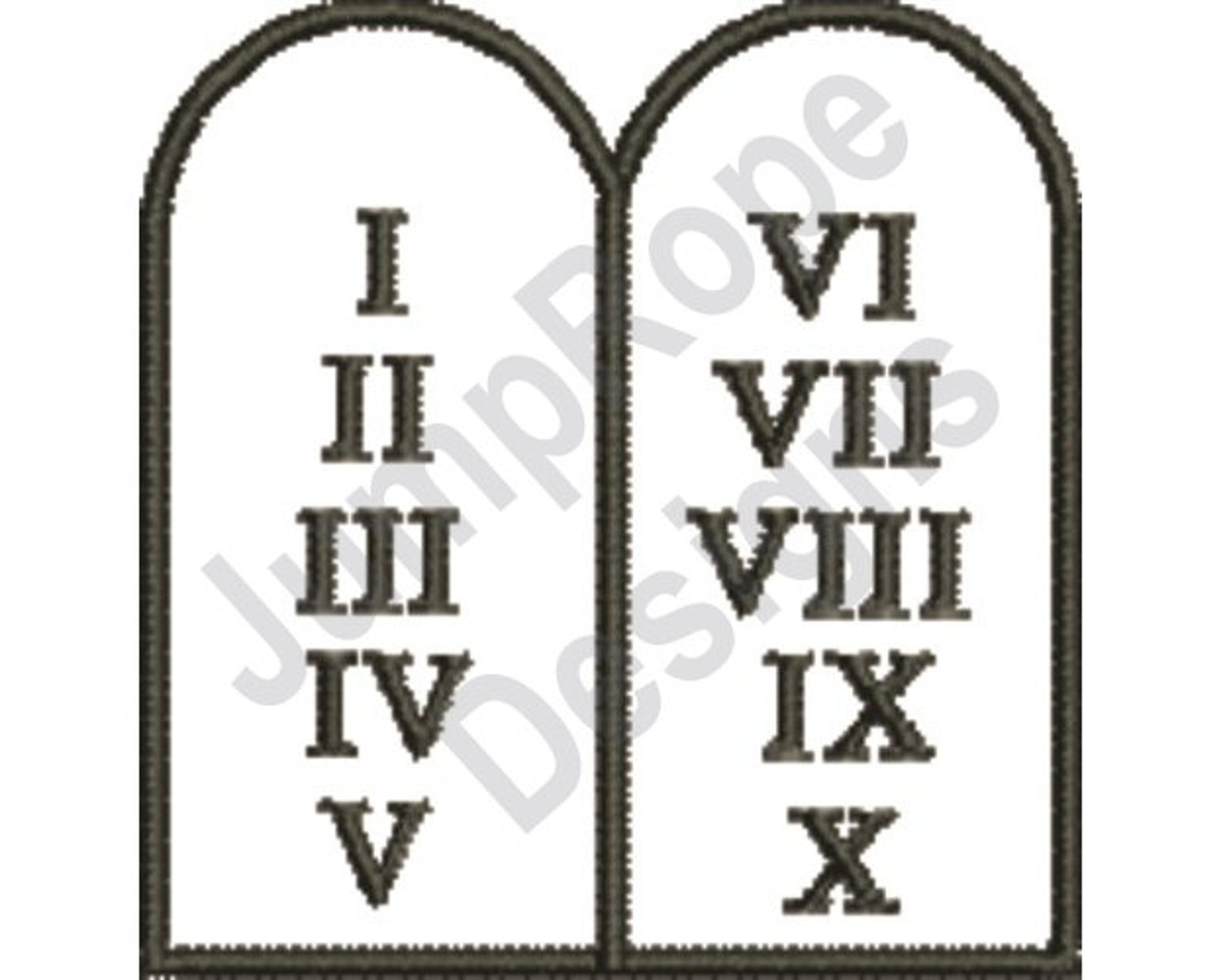 Ten Commandments Machine Embroidery Design - Etsy