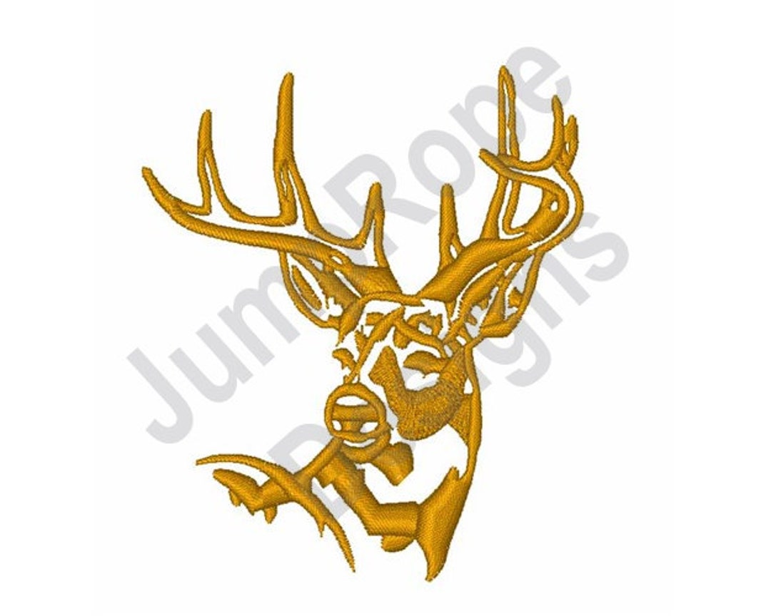 Buck Head - Machine Embroidery Design - Etsy
