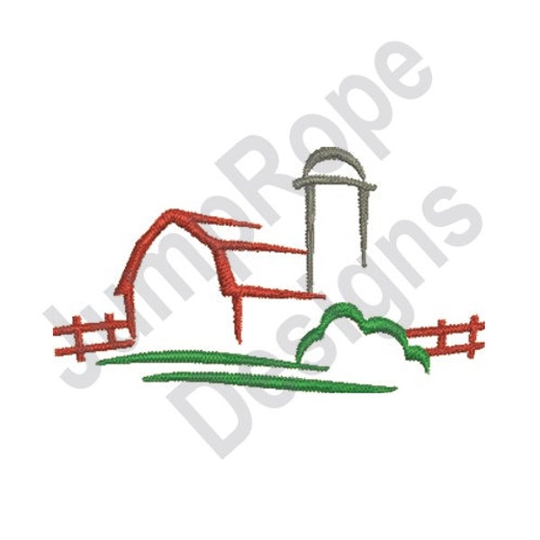 Farm Embroidery Design - Etsy