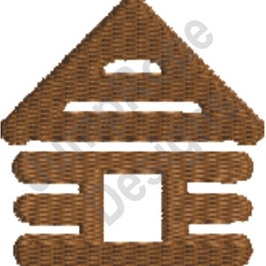Log Cabin - Machine Embroidery Design - Etsy