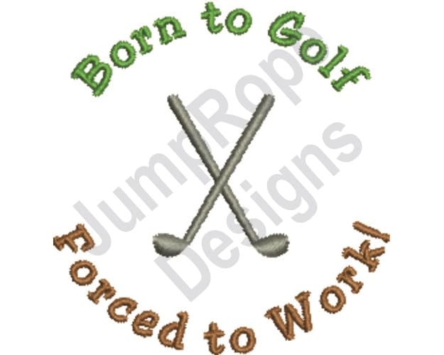 Born to Golf - Machine Embroidery Design - Etsy
