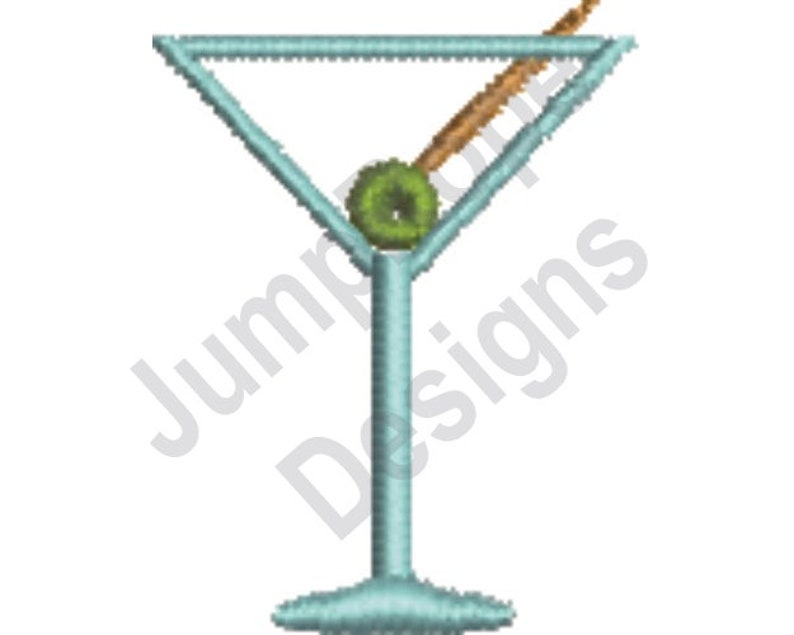 Martini Machine Embroidery Design - Etsy