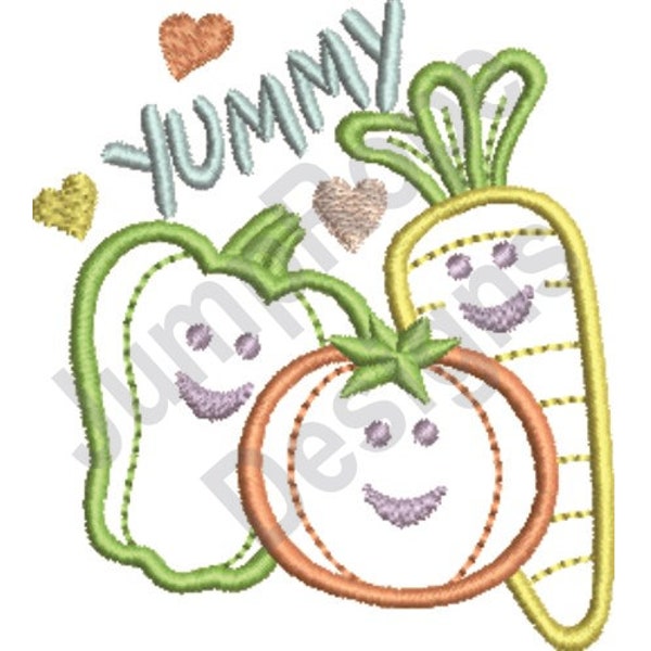 Machine Embroidery Vegetables - Etsy