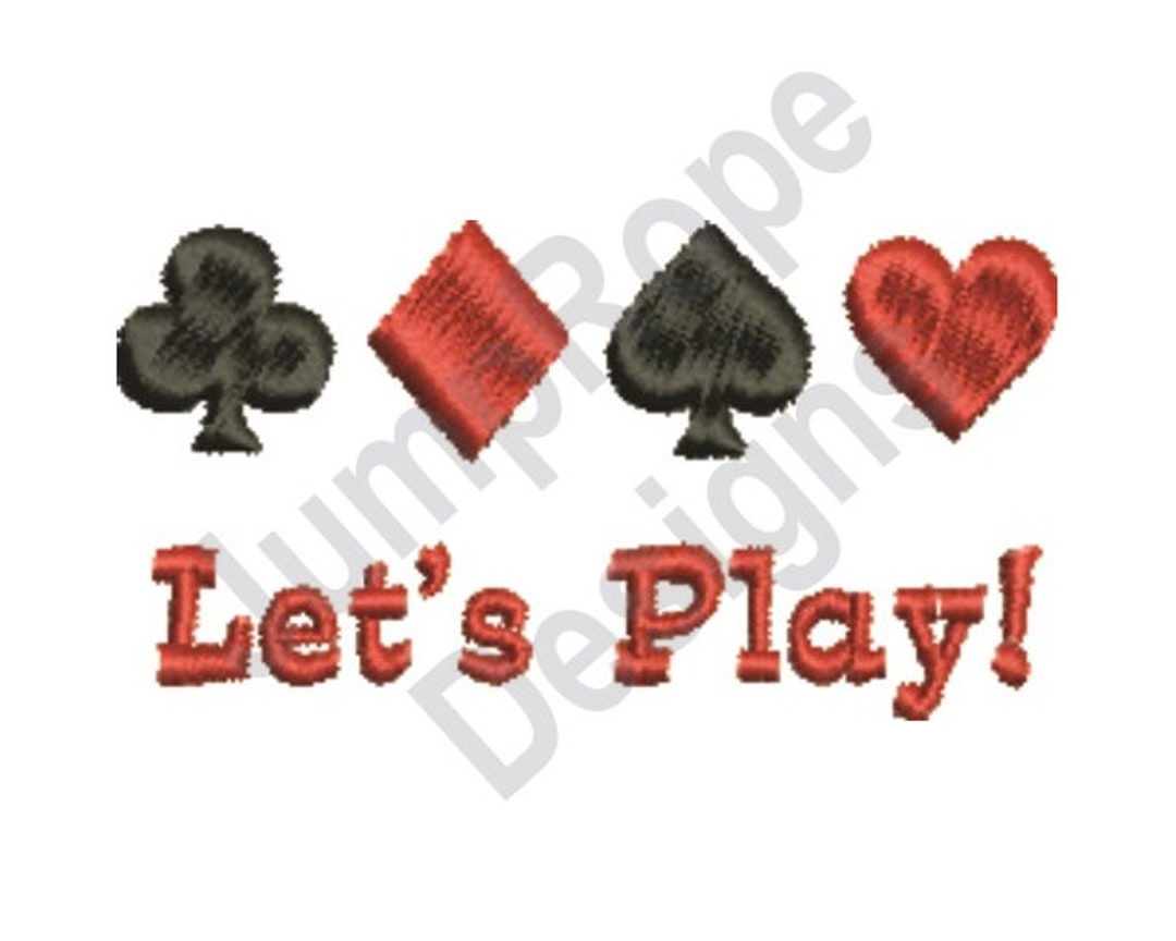 Play Cards - Machine Embroidery Design - Etsy