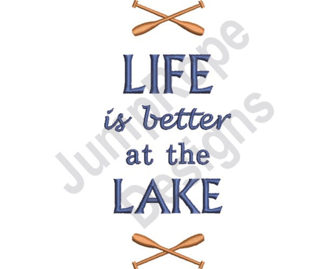 Lake Life 1 - Machine Embroidery Design - Etsy
