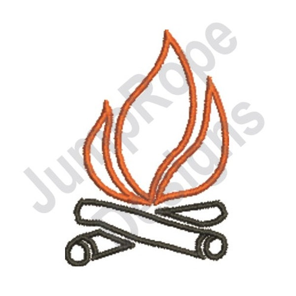 Embroidery Campfire Outline - Etsy