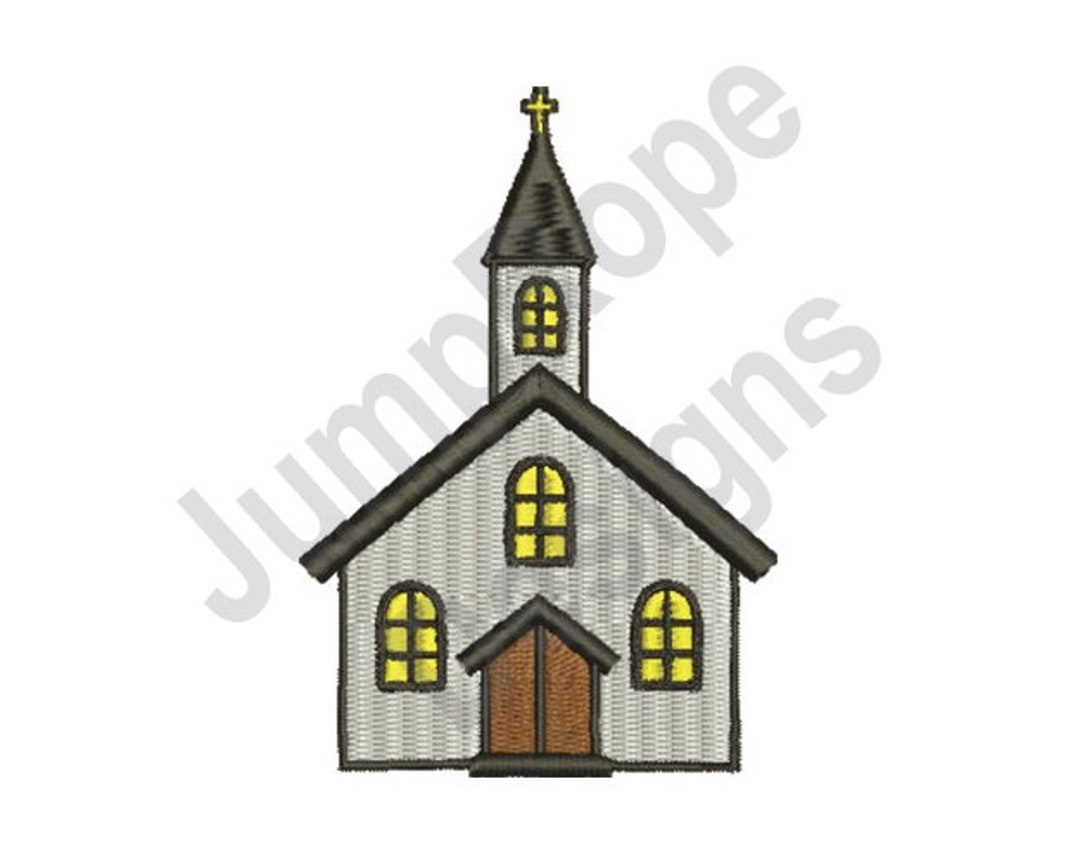 Church - Machine Embroidery Design - Etsy