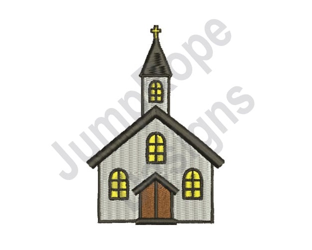 Church Machine Embroidery Design - Etsy
