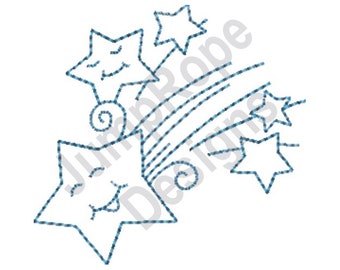 Mini Shooting Star Machine Embroidery Design 3 Sizes - Etsy